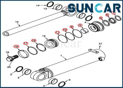 China 87434291 Bucket Seal Kit CASE Tilt Cylinder Sealing Kit Fits 521D 521F 621D 621G Wheel Loader for sale