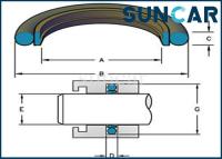 China HBTS Buffer Seal GSJ Step Seal PTFE NBR Hydraulic Rod Seal Buffer Ring for sale