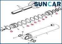 China 8605261 Steering Repair Seal Kit 521G 621F 721D Case Loader Hydraulic Cylinder Sealing Kit for sale