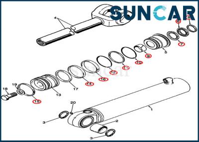 China 8605261 Steering Repair Seal Kit 521G 621F 721D Case Loader Hydraulic Cylinder Sealing Kit for sale
