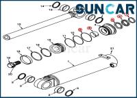 China 87442965 Bucket Tilt Seal Repair Kit 721D 721F Loader Case Hydraulic Cylinder Oil Seal Kit for sale