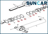 China Case Steering Seal Kit 87363451 Cylinder Replacement Kits Fits 921G 821E 921F 821G Loader for sale