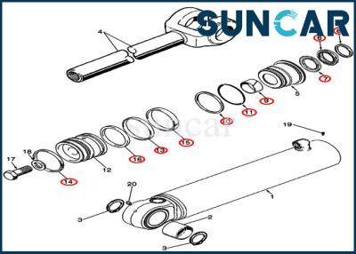 China Case Steering Seal Kit 87363451 Cylinder Replacement Kits Fits 921G 821E 921F 821G Loader for sale