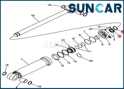 China 1542883C1 Tilt Cylinder Seal Repair Kit Loader 921 921C 921F Case Replacement Service Parts for sale
