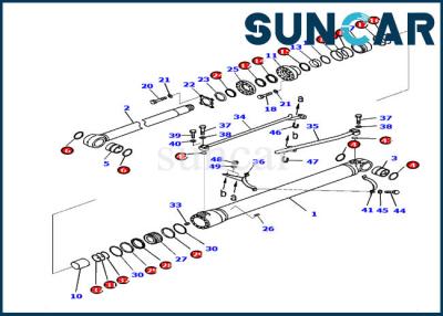 China 707-99-47440 Komatsu Repair Seal Kit Excavator Boom Cylinder 7079947440 PC220-8M0 Service Kit for sale