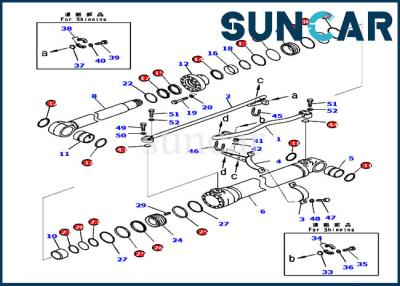 China Seal Kit Service Kit 721-98-00660 Boom Hydraulic Cylinder For Komatsu PC200LC-8M0 PC210-10M0 for sale