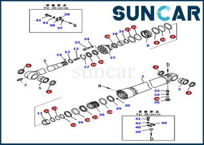 China KOMATAU 721-98-00690 7219800690 Arm Cylinder Seal Repair Kit For PC210LC-11 PC200LC-8M0 Inner Parts for sale