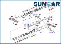 China PC200-8M0 Komatsu 707-99-47060 Boom Seal Repair Kit 7079947060 Excavator Hydraulic Cylinder Kits for sale