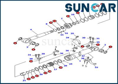 China 707-99-47790 7079947790 Boom Service Kit Overseas Version PC220-7 PC200LC-7 Komatsu Cylinder Seal Kit for sale
