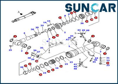 China Arm Seal Kit Service Kit 707-99-50500 For Komatsu Excavator PC200-8 PC210LC-8K Hydraulic Cylinder for sale