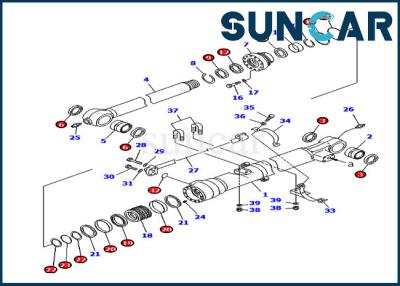 China PC200LC-8 PC220-8 7079947130 Excavator Sealing Kit 707-99-47130 Komatsu Bucket Cylinder Seal Repair Kit for sale