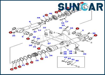 China Seal Kit 707-99-45070 Bucket Service Kit Hydraulic Cylinder For Komatsu PC200-8 HB205-1 HB215LC-1 for sale