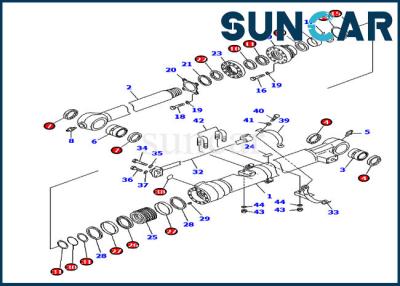 China 707-99-38750 7079938750 Bucket Repair Seal Kit PC200-8 Komatsu Excavator Cylinder Sealing Kit for sale