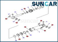 China 707-98-13890 Komatsu PC2000-8 PC20MR-2 Blade Lift Service Kit Excavator Hydraulic Cylinder Kits for sale