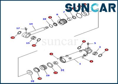 China 707-98-13890 Komatsu PC2000-8 PC20MR-2 Blade Lift Service Kit Excavator Hydraulic Cylinder Kits for sale