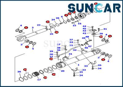 China 707-99-85350 7079985350 Arm Cylinder Service Kit For Komatsu PC2000-8 Backhoe for sale