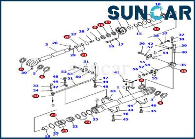 China Hydraulic Seal Kit 707-99-76260 PC2000-8 Komatsu Bucket Cylinder Replacement Kit 7079976260 for sale