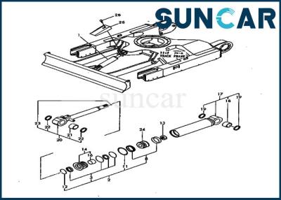 China PC20FR-2 Komatsu YM172168-72010 Blade Seal Kit Hydraulic Cylinder Fits Excavator Inner Part And Cover for sale