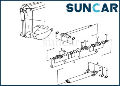 China YM172173-72923 Bucket Seal Repair Kit YM17217372923 For Komatsu PC20FR-2 Cylinder Inner Parts for sale
