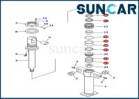 China PC200SC-6 Komatsu Inner Parts 707-98-47700 Clamshell Bucket Cylinder Sealing Kit Service Kits for sale