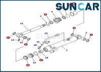 China 707-98-12280 7079812280 Bucket Cylinder Seal Repair Kit For PC20MR-1 PC20R-8 Komatsu Inner Parts for sale