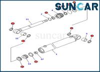 China Swing Cylinder Seal Kit 707-98-14740 Excavator Service Kit For Komatsu PC20MR-1 PC20MRX-1 PC20R-8 for sale