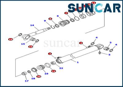 China Excavator Seal Kit 707-98-14780 PC20MR-2 PC26MR-3 Komatsu Boom Service Kit Hydraulic Cylinder 7079814780 for sale
