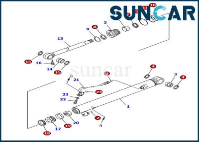 China 707-98-04670 Bucket Cylinder Seal Repair Kit 7079804670 Komatsu PC20MR-2 PC20MR-2-A Sealing Kit for sale