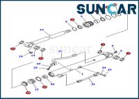 China 707-98-14830 7079814830 Bucket Cylinder Seal Kit For Komatsu Inner Parts PC20R-8 PC38UU-3 for sale