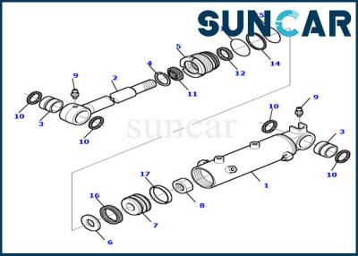 China 878000519 Blade Seal Kit Hydraulic Cylinder For Komatsu PC20R-8 Replacement Service Parts for sale