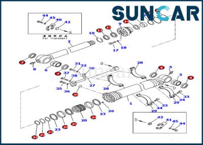 China 707-99-47131 7079947131 Bucket Service Kit PC210LC-10 PC228USLC-10 Komatsu Cylinder Repair Kit for sale