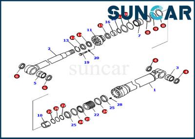 China Cylinder Seal Kit 721-99-48740 7219948740 Boom Service Kit Fits Komatsu PC210-11 PC210-11E0 for sale