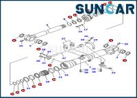 China 707-99-45040 Bucket Sealing Kit Repair Kits For Komatsu PC228USLC-8 PC210LC-8K Cylinder Inner Parts for sale