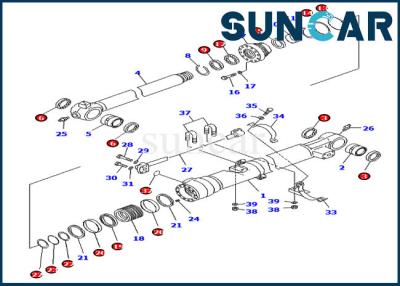 China 707-99-45040 Bucket Sealing Kit Repair Kits For Komatsu PC228USLC-8 PC210LC-8K Cylinder Inner Parts for sale