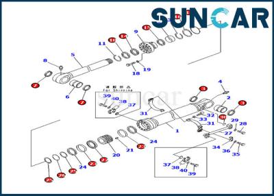 China 707-99-66350 Boom Adjust Cylinder Seal Kit 7079966350 Komatsu PC210NLC-8K PC230NHD-8K Service Kit for sale