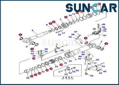 China Boom Lift Repair Kit Hydraulic Cylinder 707-99-46390 For Komatsu PC210LC-8K PC210NLC-8K Heavy Equipment for sale