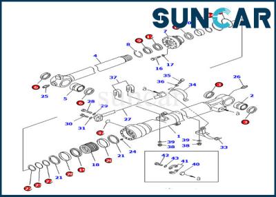China Komatsu Bucket Sealing Kit 707-99-47040 PC210LC-8K Cylinder Replacement Kit 7079947040 for sale