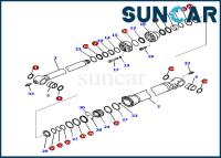 China Komatsu Seal Kit 721-98-00180 Bucket Cylinder Sealing Kit Fits PC210LCI-10 PC210LCI-11 Excavator for sale