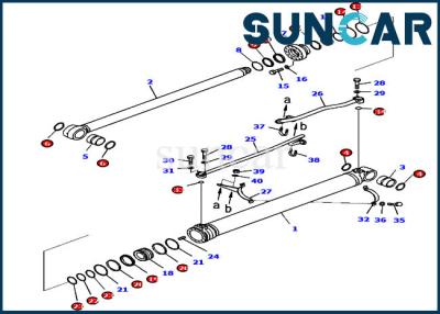 China 721-98-02310 Boom Seal Repair Kit ISO9001 PC210LCI-11 PC238USLC-11 Komatsu Cylinder Kits for sale