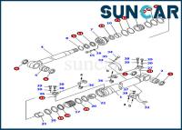 China Boom Seal Kit Hydraulic Cylinder 707-99-58260 Fits Komatsu Heavy Equipment PC220-6 PC250LC-6L for sale