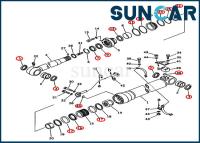 China 707-99-58350 Seal Kit Replacement Service Kit For PC220-6Z PC230LC-6 Komatsu Excavator Arm Cylinder for sale