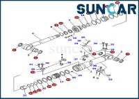 China 707-99-58310 Boom Lift Sealing Kit PC220-6 PC250-6 7079958310 Komatsu Hydraulic Cylinder Repair Kits for sale