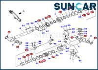 China 707-98-47841 7079847841 Boom Seal Kit Hydraulic Cylinder Fits Komatsu PC220-7 Replacement Parts for sale