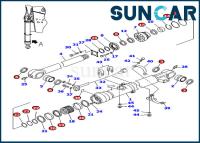 China 707-99-47851 PC220-7 PC220LC-7 Komatsu Bucket Cylinder Service Kit OEM Replacement Seal Kit for sale