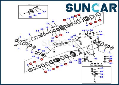 China PC220-8M0 PC240LC-10 707-99-59430 Komatsu Arm Cylinder Seal Kit 7079959430 Excavator Service Kit for sale