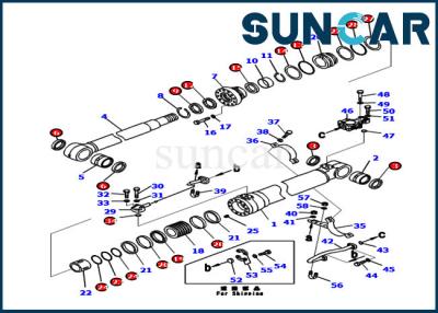 China Boom Seal Kit 707-99-50680 7079950680 For Standard Machine PC240-8K Komatsu Cylinder Repair Kits for sale