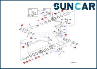 China Komatsu 707-98-46220 Boom Cylinder Sealing Kit Fits For PC228USLC-1 PC228USLC-2 Excavator for sale