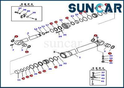 China 721-98-00420 Arm Service Kit Cylinder Seal Kit For PC290LC-11 PC290LC-8 Komatsu Inner Parts for sale