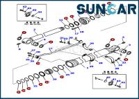 China PC290LC-11 PC290LL-11 721-98-00440 Komatsu Bucket Seal Kit 7219800440 Excavator Cylinder Sealing Kit for sale