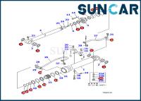 China Excavator Arm Seal Kit 707-99-57260 PC228UU-1 Komatsu Repair Kit Hydraulic Cylinder for sale